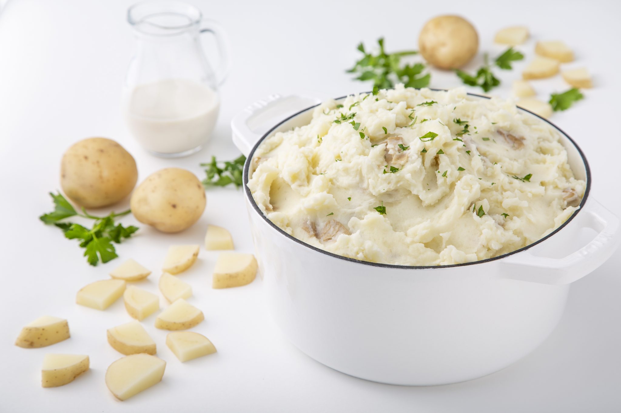 Rustic Scarborough Fair Sifra Mashed Potatoes With Herb-Infused Milk ...