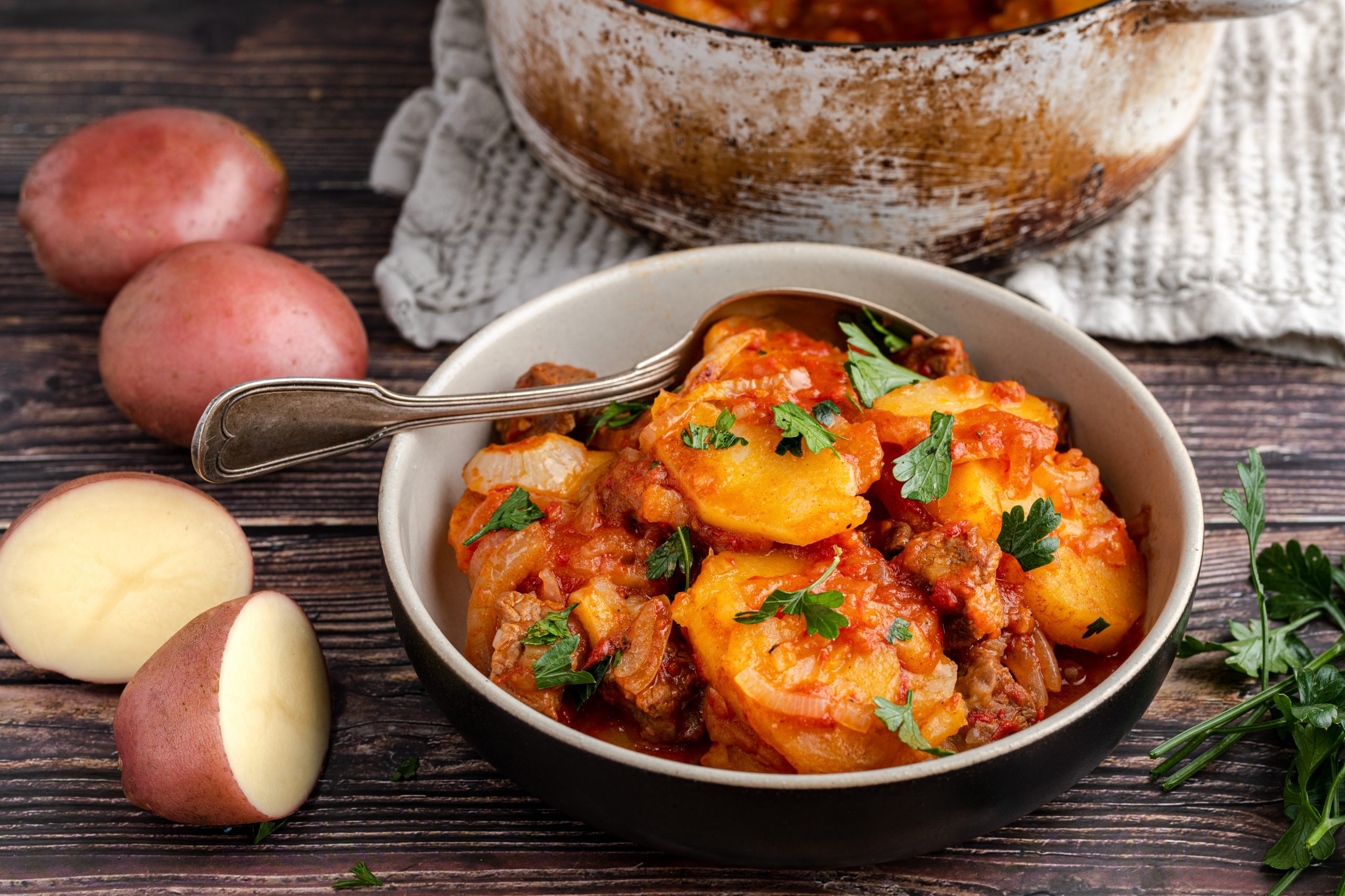 Egyptian Potato & Beef Stew - Potato Glory